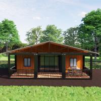 China Prefabricated Modular Expandable Container House 3500mm x 8000mm with Balcony Villa for sale