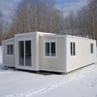 China Expandable Container House Steel Frame Structure With EPS / Rock Wool Sandwich Panel Wall for sale