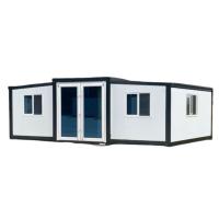 China Expandable Container House Steel Frame Structure With EPS / Rock Wool Sandwich Panel Wall for sale