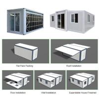 China Expandable Container House Steel Frame Structure With EPS / Rock Wool Sandwich Panel Wall for sale