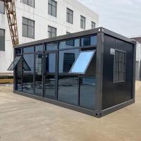 China Flexible Folding Container House With Rock Wool Sandwich Panel And Bending Steel Plate Wall Panel for sale