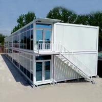 China Modular Prefabricated Container House 50mm EPS Sandwich Panel Flat Pack Living Office Home for sale