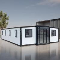 China Expandable Steel Frame Container House 50mm EPS Rock Wool Sandwich Panels Easy Assembly Disassembly for sale
