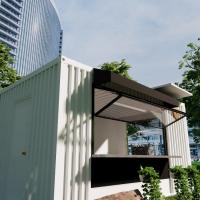 China Detachable Container House with Fireproof EPS Sandwich Panel and Customizable Door Options for sale