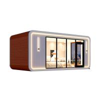 China Apple Cabin House Galvanized Steel Frame Metal Carved Panel Durable Modern Prefab Home 3500mm Width for sale
