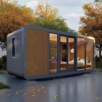 China Apple Cabin Prefab Modular House Capsule Room with Terrace Galvanized Steel Frame 50mm Rock Wool Insulation for sale