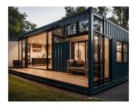 China Two Story Prefabricated House Waterproof Detachable Container Home 50mm EPS Panel for sale