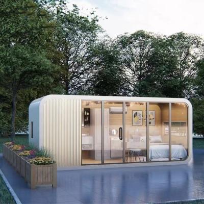 China Modular Capsule Hotel 2-Bedroom Luxury Prefabricated Apple Cabin House Galvanized Steel Frame for sale
