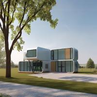 China 40ft Modular Apple Cabin House Galvanized Steel Frame Custom Color Outdoor Camping Residence for sale