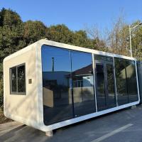 China 40ft Modular Apple Cabin House Galvanized Steel Frame Custom Color Outdoor Camping Residence for sale