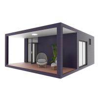 China Flat Pack Container House One Bedroom Luxury Prefab Villa 50mm EPS Wall Panel for sale