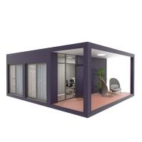 China Flat Pack Container House One Bedroom Luxury Prefab Villa 50mm EPS Wall Panel for sale