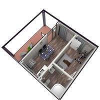 China Flat Pack Container House One Bedroom Luxury Prefab Villa 50mm EPS Wall Panel for sale