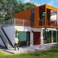 China 20FT Two-Story Flat Pack House Modular Prefabricated Hotel Apartment 50mm EPS Panel for sale
