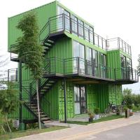 China 20FT Two-Story Flat Pack House Modular Prefabricated Hotel Apartment 50mm EPS Panel for sale