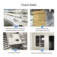 China Customizable Foldable Container House 50mm EPS Sandwich Panel Prewired Work Accommodation for sale