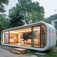 China Modern Capsule Apple Cabin Luxury Prefab House 20ft 40ft Modular Steel Cabin for sale