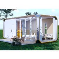 China Galvanized Steel Frame Apple Cabin House with Metal Carved Panel 50mm Rock Wool Insulation for sale