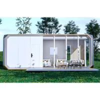 China Galvanized Steel Frame Apple Cabin House with Metal Carved Panel 50mm Rock Wool Insulation for sale