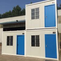 China 20ft Prefab Steel Wooden Container House Detachable Modular Office 50mm EPS Panel for sale