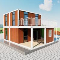 China Wooden Color Container House With Deck Detachable Container Modular Home for sale