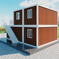 China Wooden Color Container House With Deck Detachable Container Modular Home for sale
