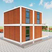China Wooden Color Container House With Deck Detachable Container Modular Home for sale
