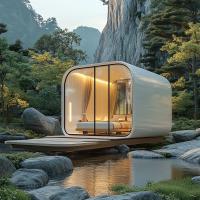 China Apple Cabin Prefabricated House Mobile House Waterproof Steel Bedroom Bathroom Hotel 3500mm 8000mm for sale
