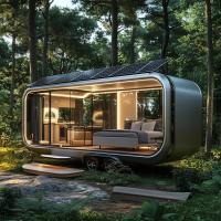 China Apple Cabin Prefabricated House Mobile House Waterproof Steel Bedroom Bathroom Hotel 3500mm 8000mm for sale