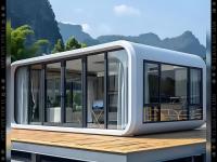 China 20ft 40ft Prefab Container House Apple Cabin Galvanized Steel Frame Rock Wool Insulation for sale