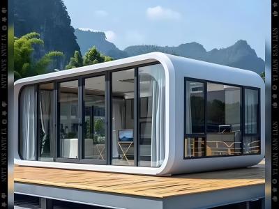 China 20ft 40ft Prefab Container House Apple Cabin Galvanized Steel Frame Rock Wool Insulation for sale