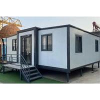 China Luxury Prefab House Economical Portable 2 Bedroom Tiny Home Modular House 50mm EPS for sale