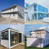 China Folding Container House 50mm Rock Wool Sandwich Panel Pre-wired Eco-Friendly for sale