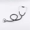 China Medical Dual Head Stethoscope 44mm Chestpiece PVC Y-Tube 55.8cm Foam Packing for sale