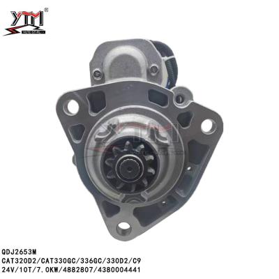 China QDJ2653M 24V 10T 7.0KW CAT320D2 CAT330GC 336GC 330D2 C9 STARTER MOTOR 4882807 4380004441 STN5861ML STN5861SK 438000-4441 for sale