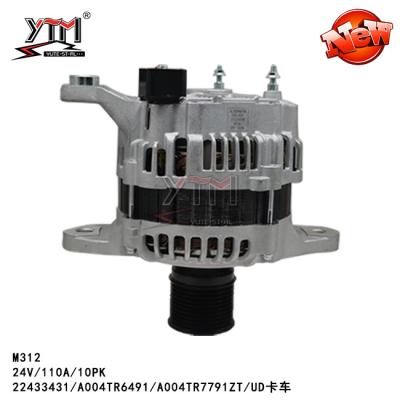 China M312 24V 110A 10PK ALTERNATOR 22433431 A004TR6491 A004TR7791ZT UD for sale