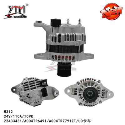 China M312 24V 110A 10PK ALTERNATOR  MOTOR 22433431 A004TR6491 A004TR7791ZT UD TRUCK for sale