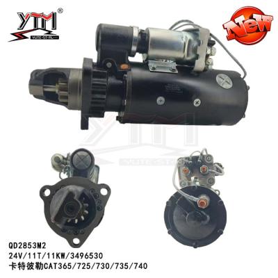 China QD2853M2 Starter Motor For Caterpillar CAT365/725/730/735/740 24V 11T 11KW 3496530 for sale