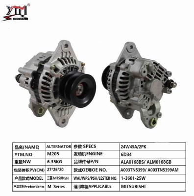 China YTM M205 24V 45A 2PK AC Generator OE ALA0168BS ALM0168GB Suitable for Mitsubishi 6D34 for sale