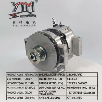 China DR207 24V 95A 8PK Alternator 10R9095 5613001 0210800750 1012118400 For CAT345 CAT349 Excavator C13 C9.3 Engine for sale