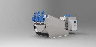 China 480kg/H Screw Press Dewatering Equipment Multi Disc Sludge Belt Press Machine for sale