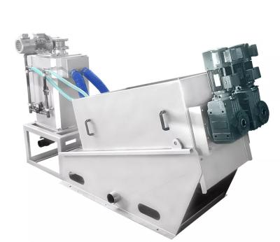 China Volute Sludge Dewatering Machine 12kgH Stainless Steel Screw Press Dehydrator 0.6m3H for sale