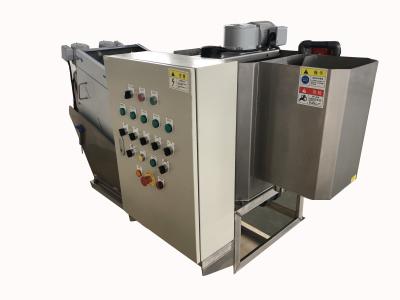 China 0.3KW SS304 Sludge Dewatering Equipment 2000mg/L Screw Type Sludge Dehydrator for sale