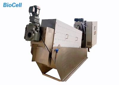 China 1.2KW Screw Press Dewatering Machine Multi Disc Screw Press 120kg/H for sale
