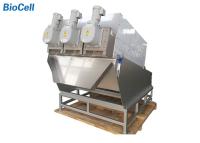 China Food Sludge Dewatering Screw Press Filter Treatment Threading Machine 240kg Per Hour for sale