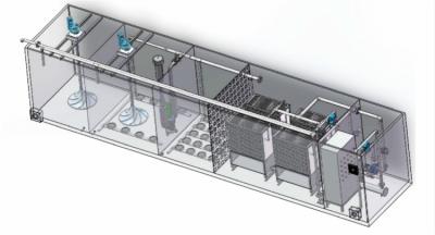 China MBBR Mini STP Plant 12m Moving Bed Biofilm Reactor for Residential Wastewater Treatment 1-100 m3 per Day for sale