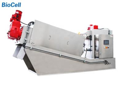 China Mobile Sludge Dewatering Equipment 8.2KW Screw Press Machine for Wastewater Treatment for sale