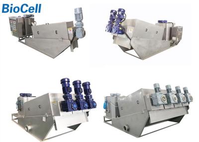China SS314 Sludge Dewatering Equipment 12kg/H Multi Disk Screw Press For Sedimentation Sludge for sale