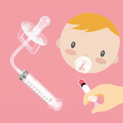China Medicine Oral Feeding Syringe BPA Free Training Baby Eating Pacifier Feeder for sale