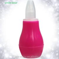 China Vacuum Silicone Infant Nose Aspirator For Stuff Eco Friendly Pink Blue for sale
